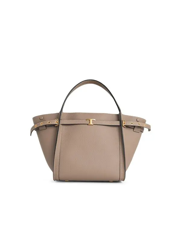 TOD'S Tim Small Leather Bag - Cream