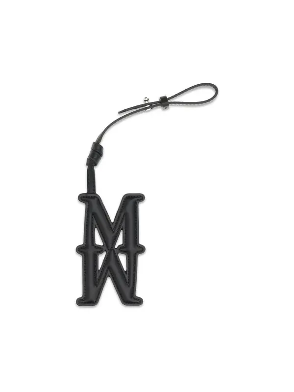 Max Mara Leather Keyring - Black