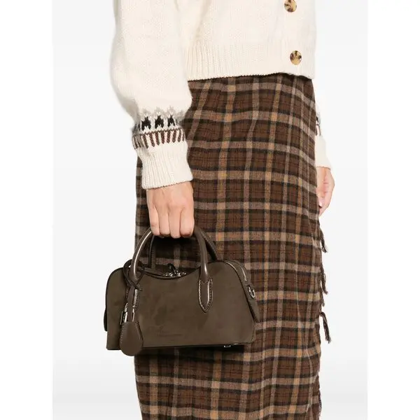 Stella McCartney Dark Top Handle Bag With Padlock Detail