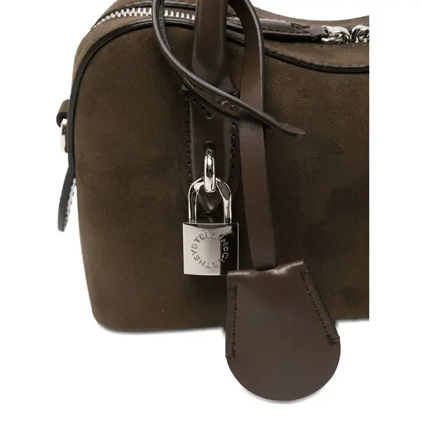 Stella McCartney Dark Top Handle Bag With Padlock Detail