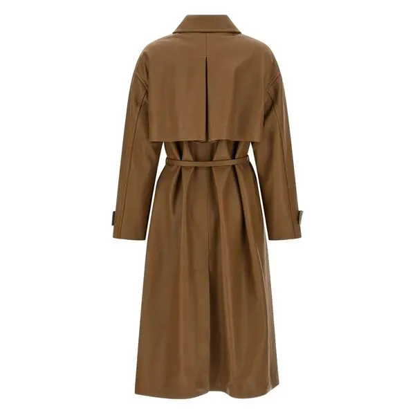 Fendi Lambskin Belted Trench Coat