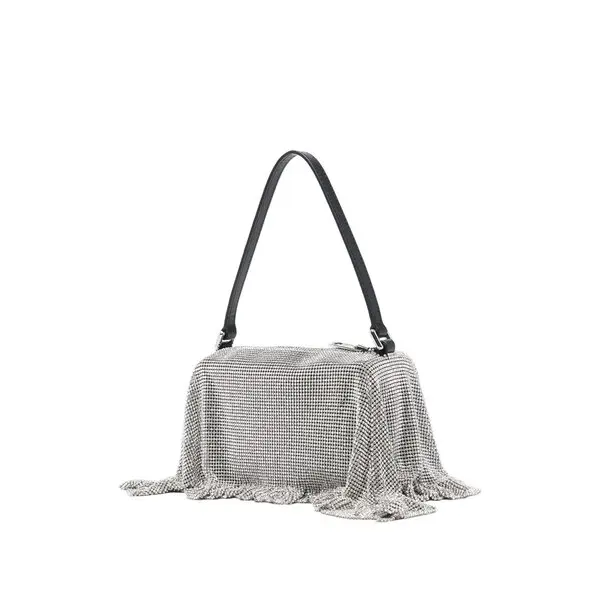 Alexander Wang Crystal Mesh Top Handle Bag With Adjustable Shoulder Strap