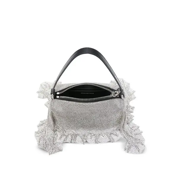 Alexander Wang Crystal Mesh Top Handle Bag With Adjustable Shoulder Strap