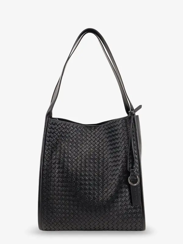 Bottega Veneta Woven Leather Shoulder Bag - Black