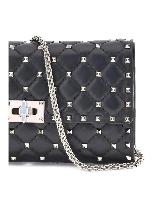 Valentino Garavani Rockstud Spike Shoulder Bag - Black