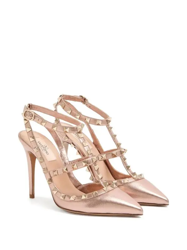Valentino Garavani Rockstud Laminated Nappa Leather Pumps - Multicolor