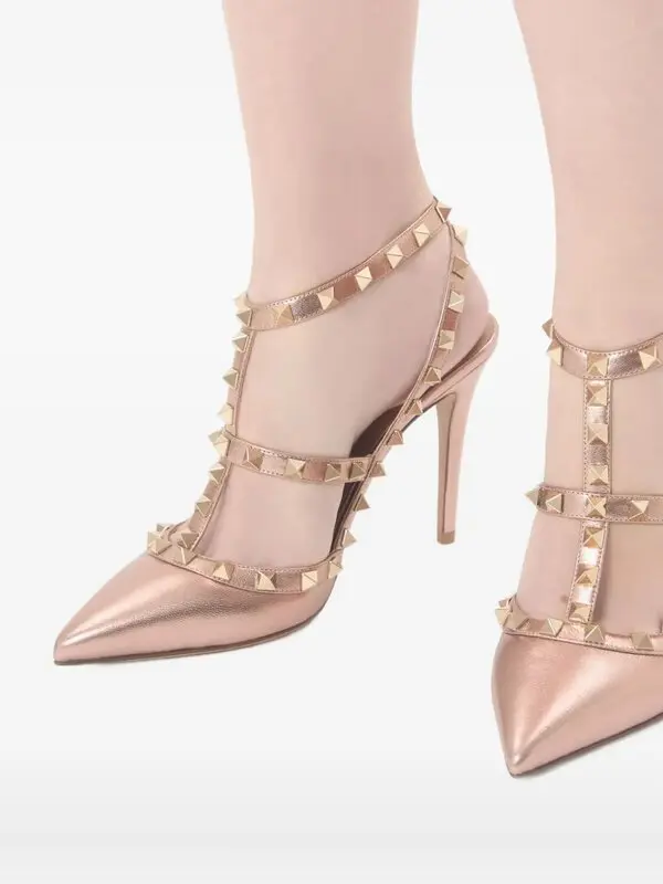 Valentino Garavani Rockstud Laminated Nappa Leather Pumps - Multicolor