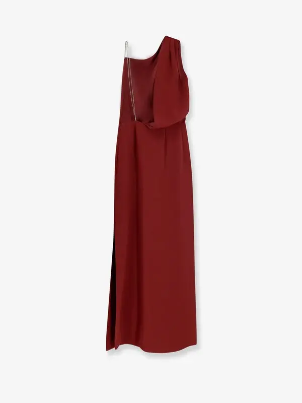 Max Mara Asymmetrical Jewel Detail Maxi Dress - Multicolor