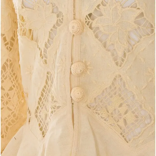 Isabel Marant Étoile Nina Embroidered Cotton Linen Blend V-neck Top - Yellow