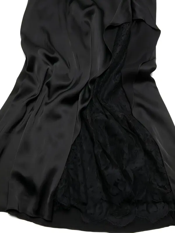 Acne Studios V-neck Spaghetti Strap Dress With Lace Paneling