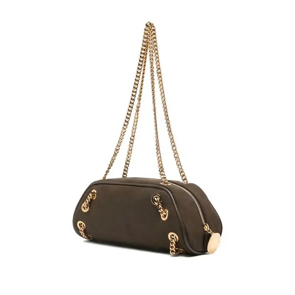 Stella McCartney Shoulder Bag With Chain Detail - Brown