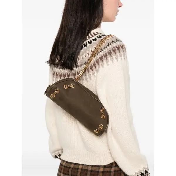 Stella McCartney Shoulder Bag With Chain Detail - Brown