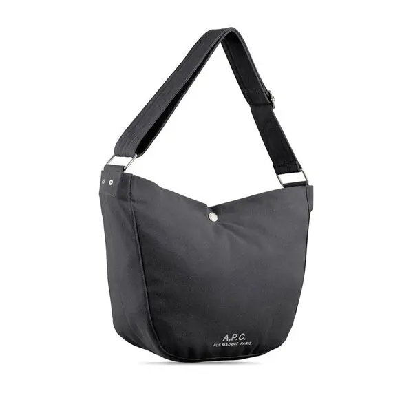 A.p.c. Recycled Cotton Blend Messenger Bag - Black