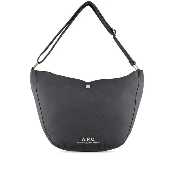 A.p.c. Recycled Cotton Blend Messenger Bag - Black