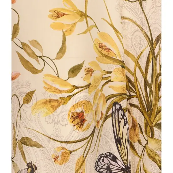 Etro Silk Poncho Top With Floral Print