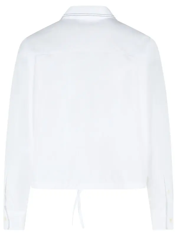Marni Cotton Poplin Shirt With Contrasting Stitching