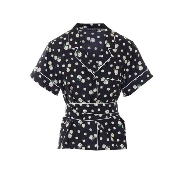 Dolce & Gabbana Floral Print Silk Shirt - Multicolor