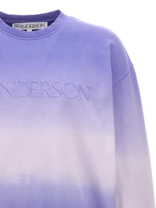 JW Anderson Gradient Embroidered Cotton Sweatshirt