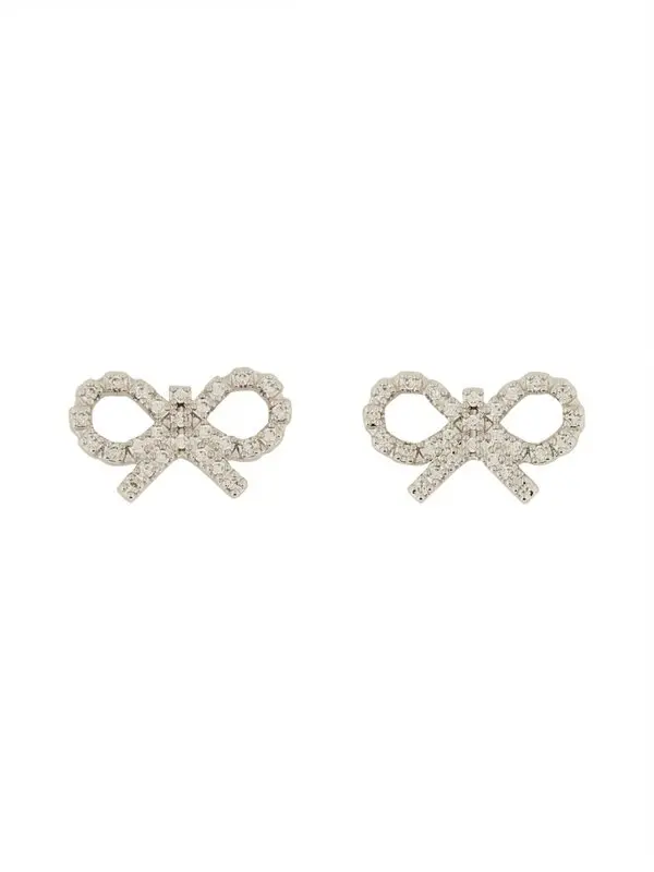 SELF-PORTRAIT Micro Bow Earrings - Silver