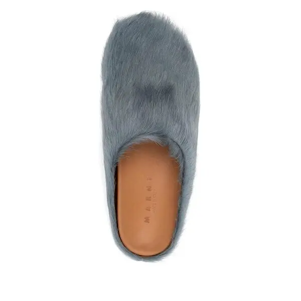 Marni Calf Hair Slip-on Trainers - Blue