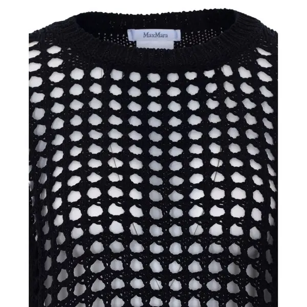 Max Mara Crochet Long Sleeve Top