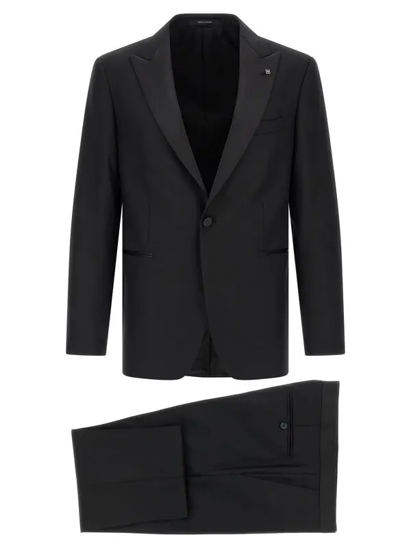Tagliatore Napoli' Tuxedo Dress - Black