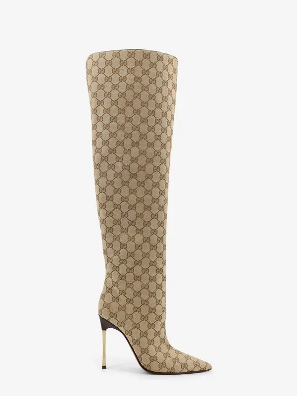Gucci Gg Fabric Cuissardes Boots - Multicolor