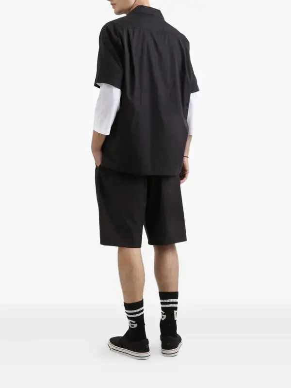 Dolce & Gabbana Hawaii Short-sleeved Cotton Shirt - Black