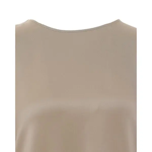 Max Mara Silk Shirt With Knot Detailing - Gray