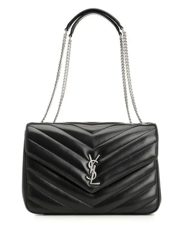 Saint Laurent Large Loulou Shoulder Bag - Black
