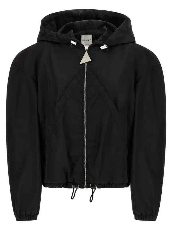 Attico Maxi Hood Bomber Jacket - Black