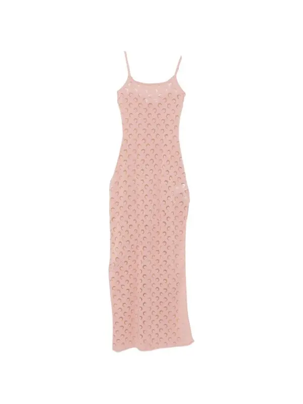 MARINE SERRE Moon Devoré Long Dress - Multicolor