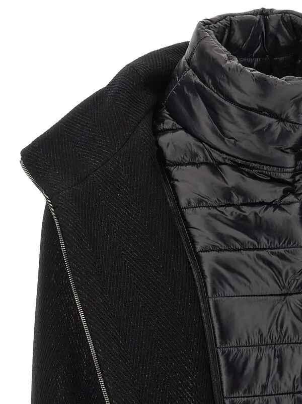 Herno Lamé Thread And Wool Coat