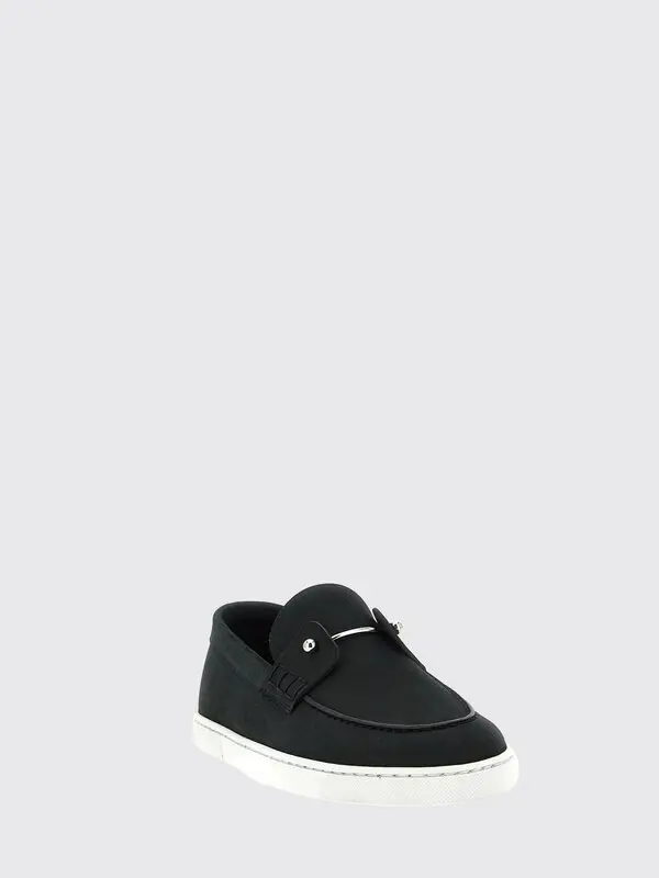 CHRISTIAN LOUBOUTIN Calfskin Leather Loafers - Black