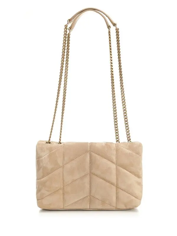 Saint Laurent Mini Loulou Puffer Bag - Cream