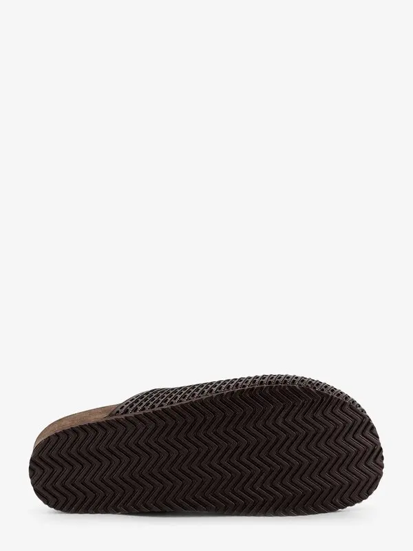 Brunello Cucinelli Leather Sandals With Precious Net Detail