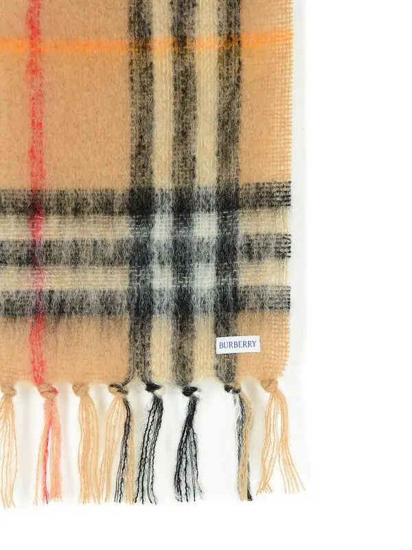 Burberry Beige Mohair And Wool Scarf - Cream