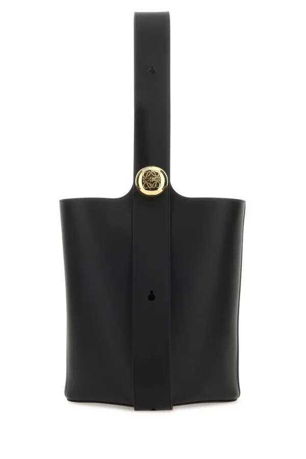 Loewe Medium Pebble Bucket Bag - Black