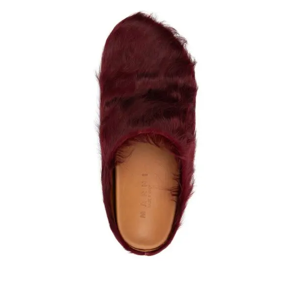Marni Calf Hair And Leather Slip-on Trainers