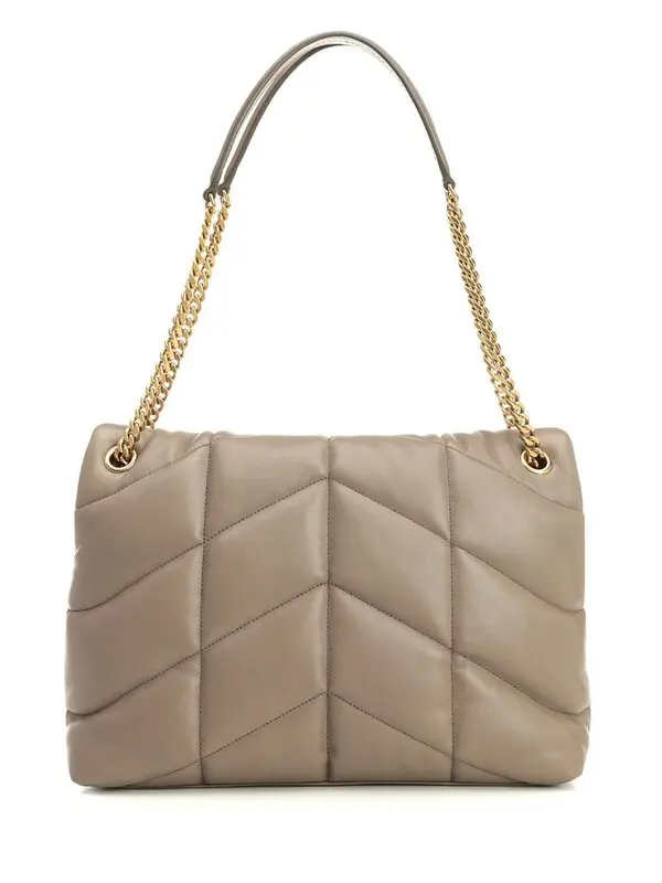Saint Laurent Loulou Puffer Medium Bag - Gray