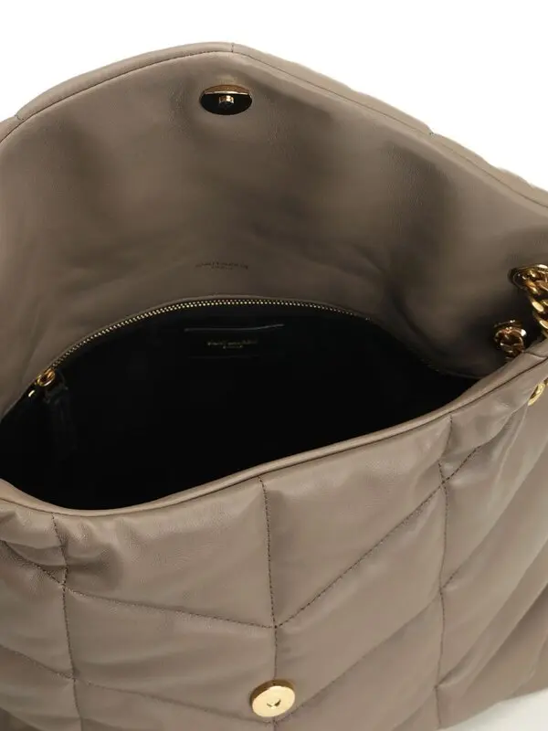 Saint Laurent Loulou Puffer Medium Bag - Gray