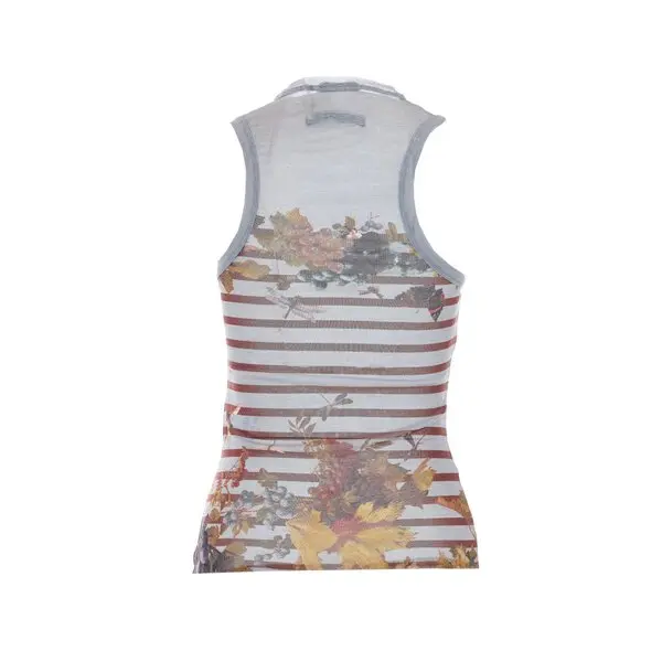 JEAN PAUL GAULTIER Striped Grape Printed Tank Top