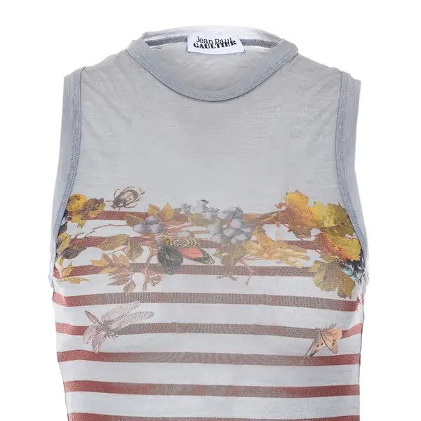 JEAN PAUL GAULTIER Striped Grape Printed Tank Top