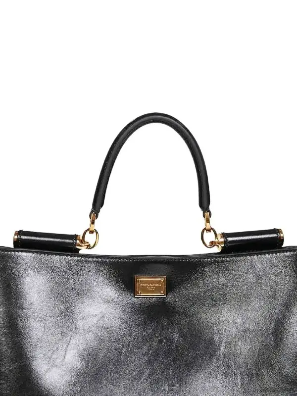 Dolce & Gabbana Vittoria Handbag In Calfskin - Black