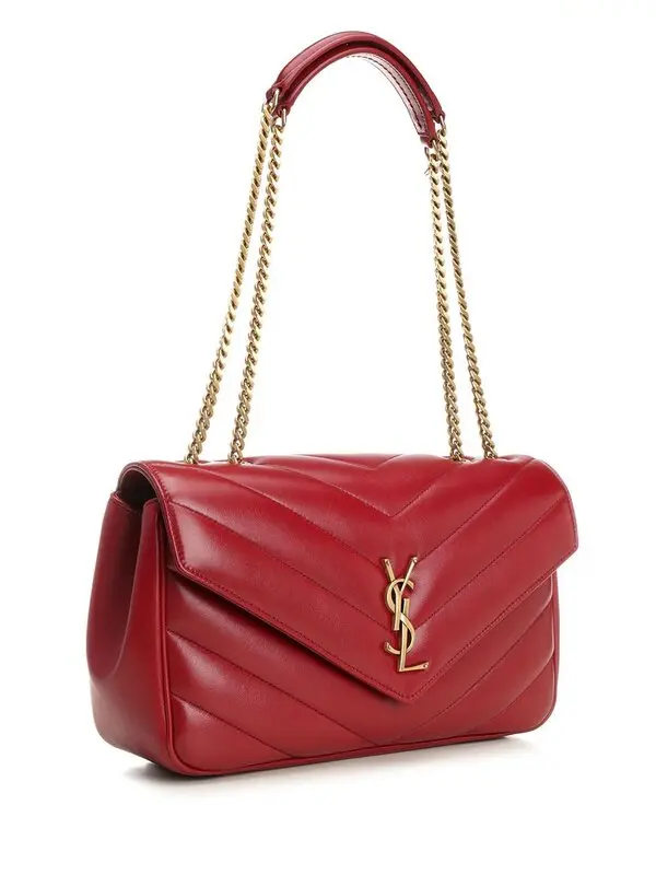 Saint Laurent Medium Loulou Bag - Red
