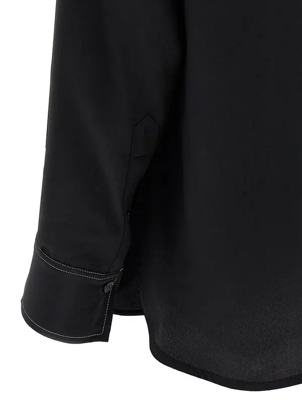 Victoria Beckham Ruffle Blouse - Black