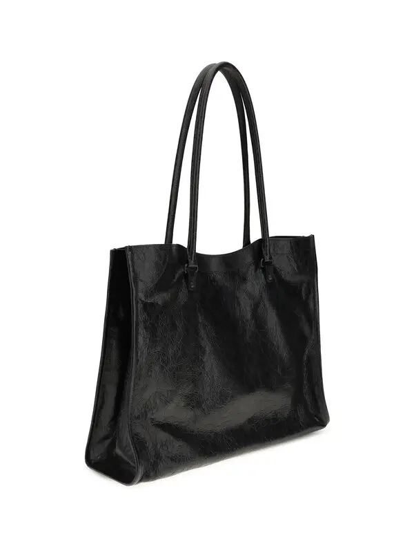 Balenciaga Le City Tote Bag In Lambskin - Black