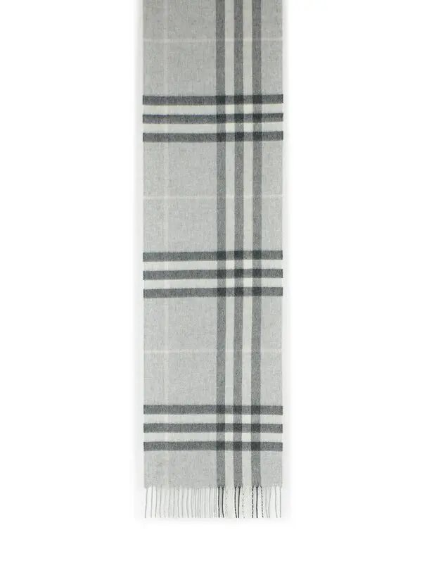 Burberry Mu Giant' Grey Cashmere Scarf - Gray