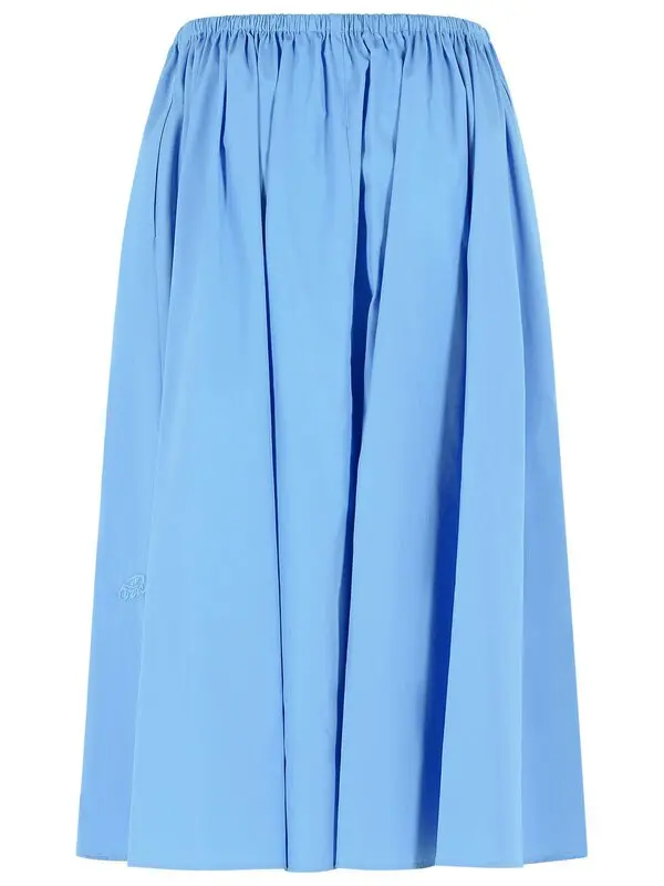 Marni Elasticated Waist Cotton Skirt - Blue