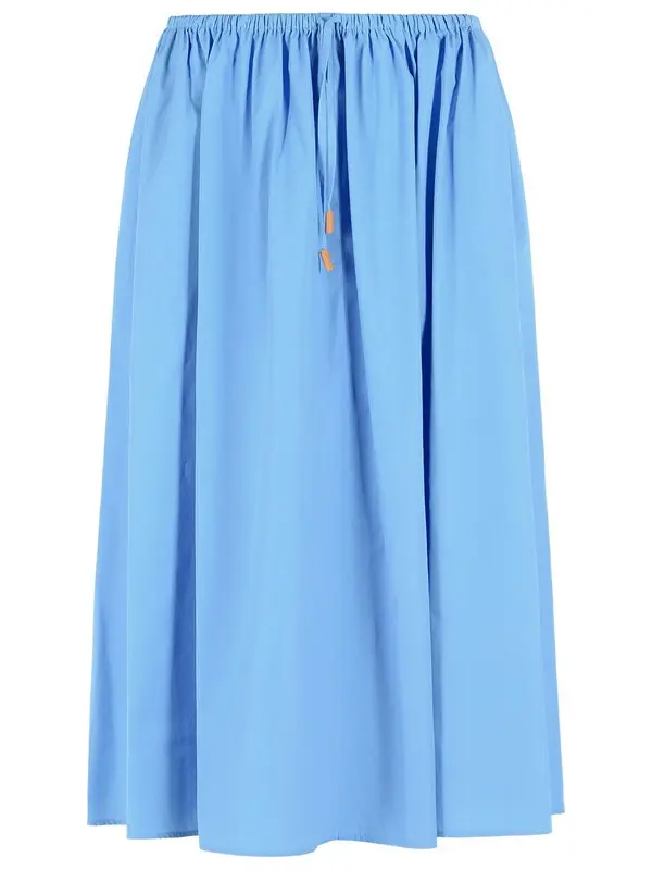 Marni Elasticated Waist Cotton Skirt - Blue